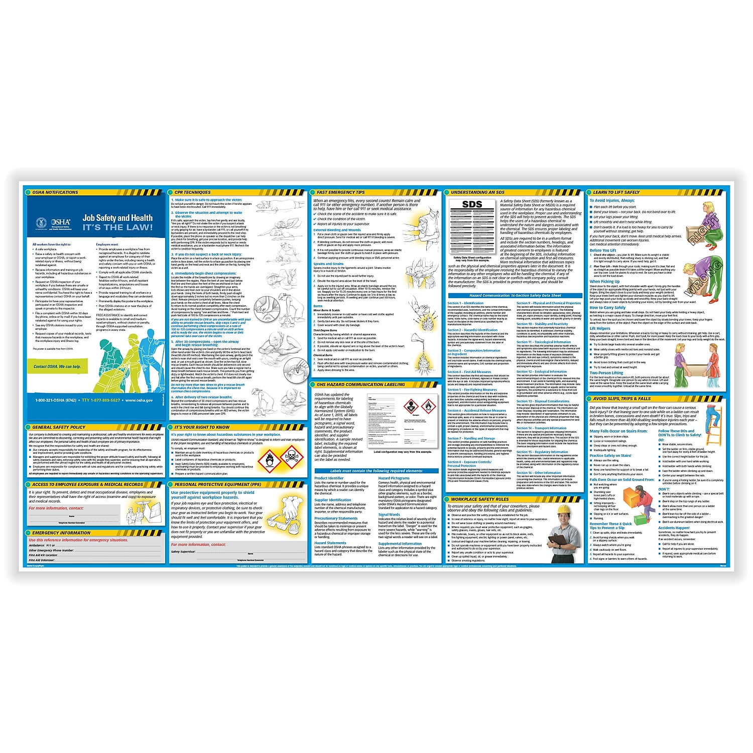 ComplyRight All-In-One Safety Poster (W0430) - Walmart.com