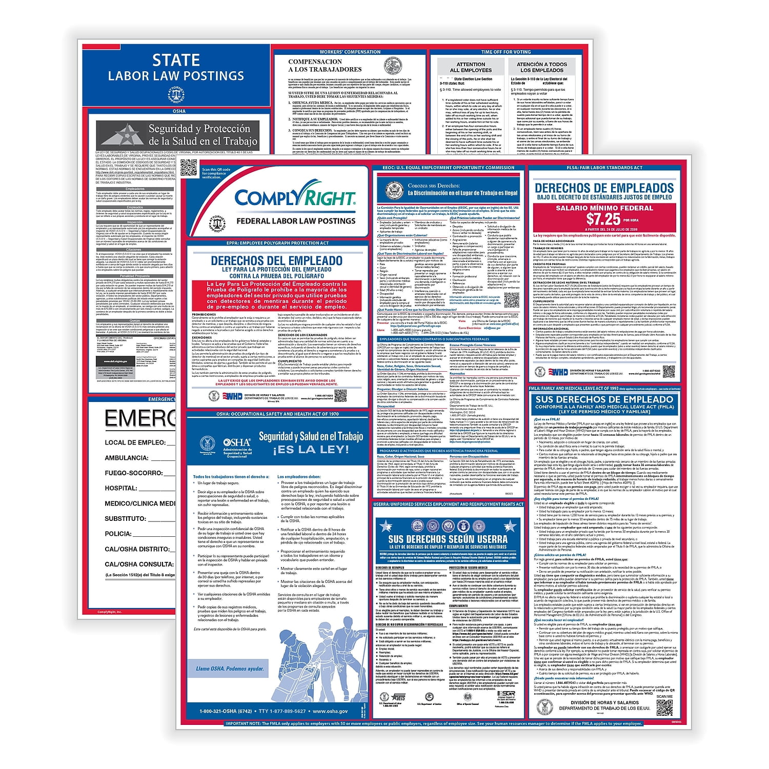 ComplyRight Federal and State Poster Set (Spanish) Colorado (E50COS ...