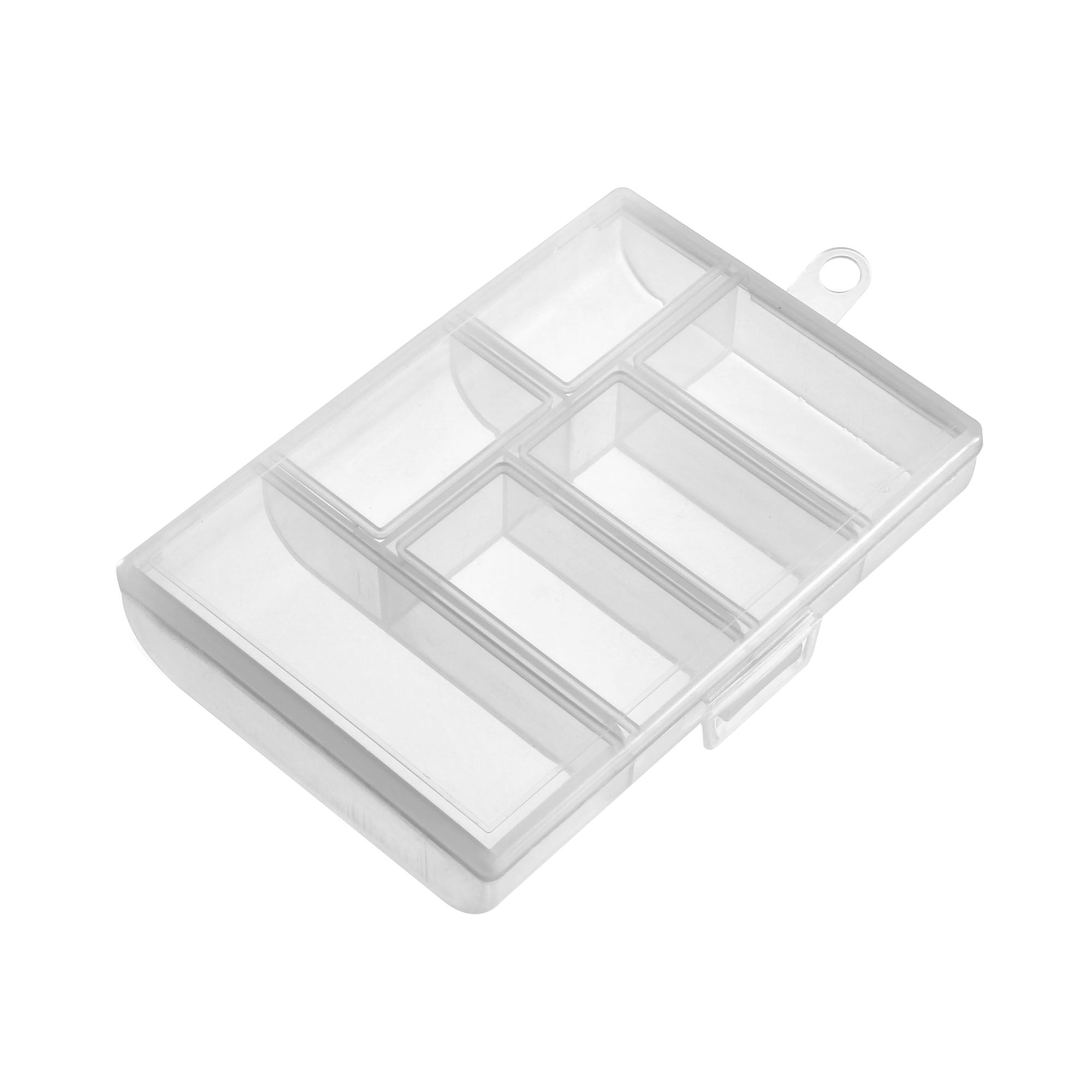 Component Storage Box PP Fixed 6 Grids Clear White 120x80x23mm ...