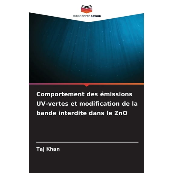Comportement des Ã©missions UV-vertes et modification de la bande ...