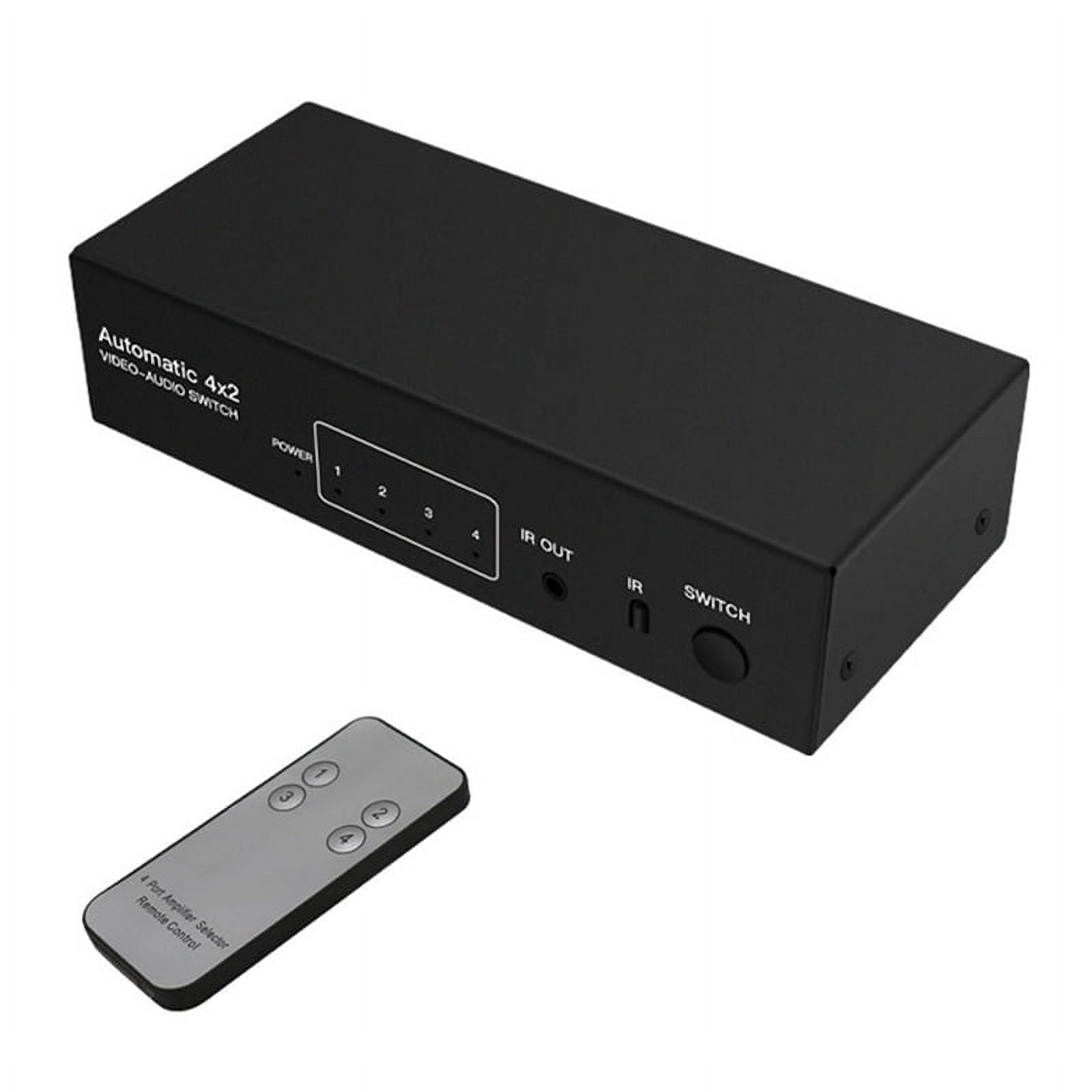 Composite AV Switch Splitter 4 in 2 Out Analog Video C- AV Splitter ...