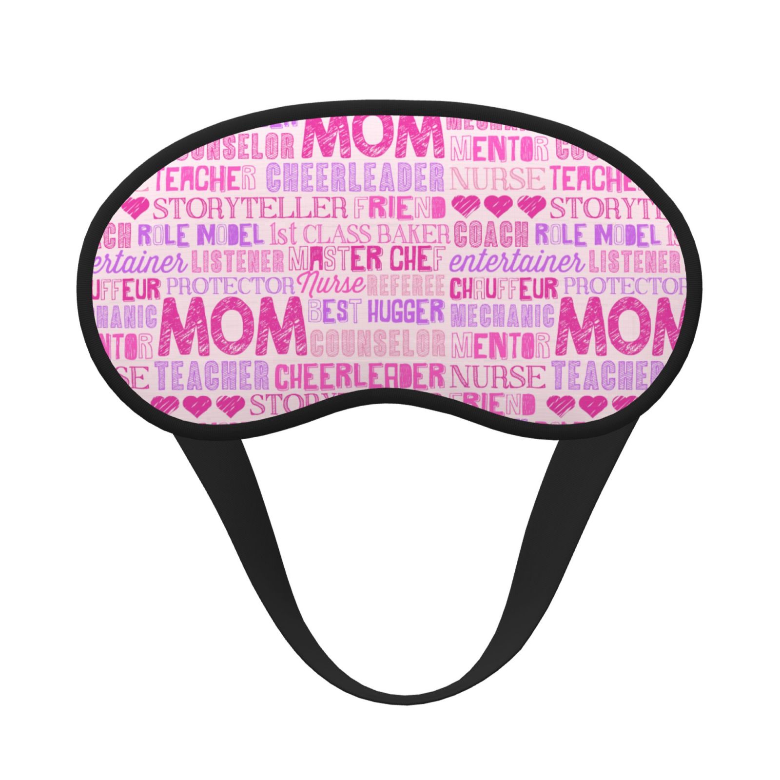 Composite Cloth Black Edge Eye Mask 7.7×3.9in Soft Elastic Elastic ...