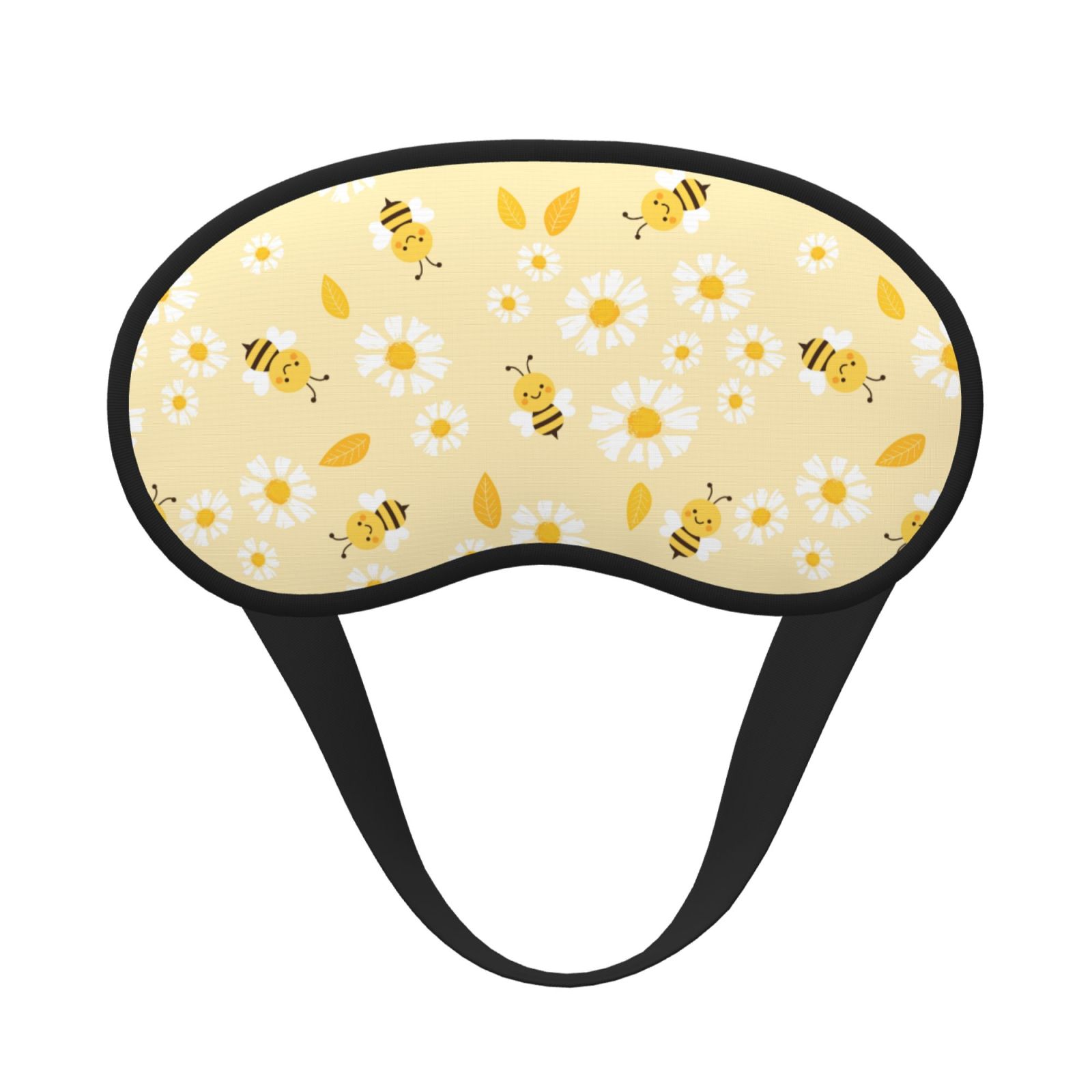 Composite Cloth Black Edge Eye Mask 7.7×3.9in Soft Elastic Elastic ...