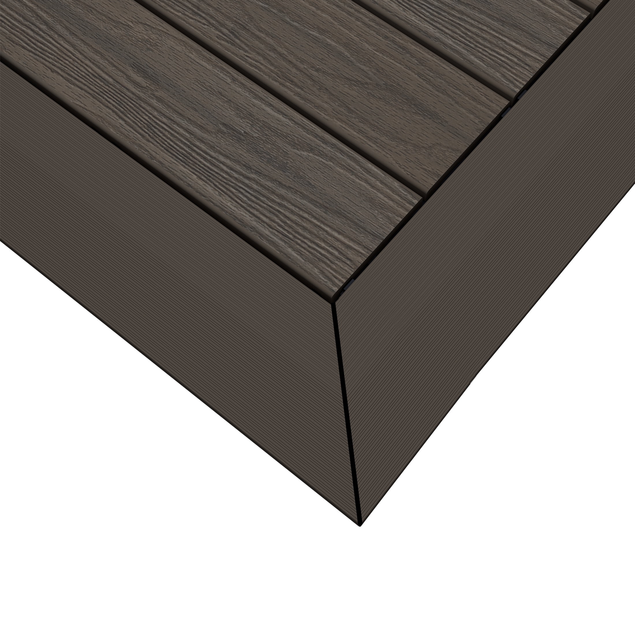 Composite Deck Tile Corner Fascia for Feilingwood Decking Tiles, Walnut ...