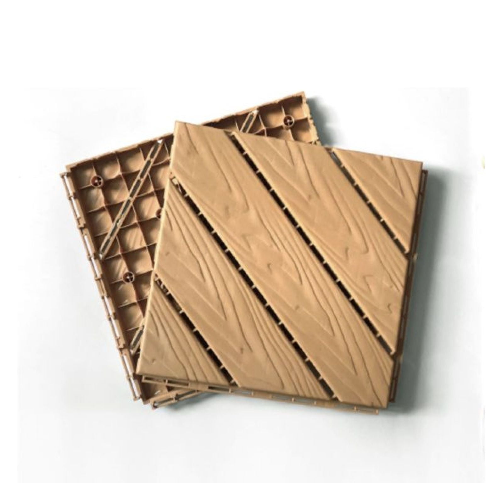 Composite Deck Tiles 35-Pack, 12x12 Interlocking Decking, Weather ...