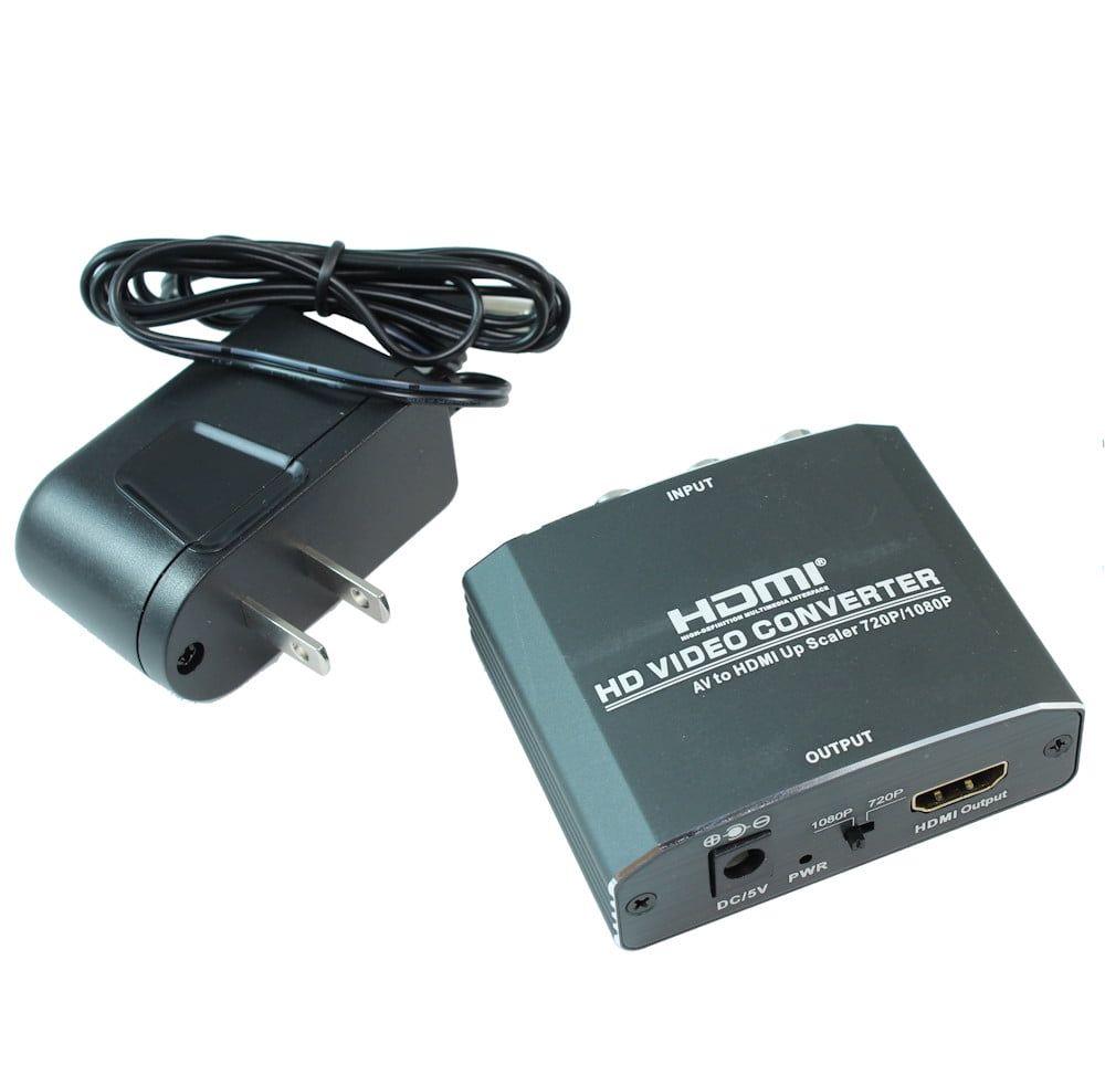 Composite (RCA) Video w L/R Analog Audio to HDMI Digital Converter w ...