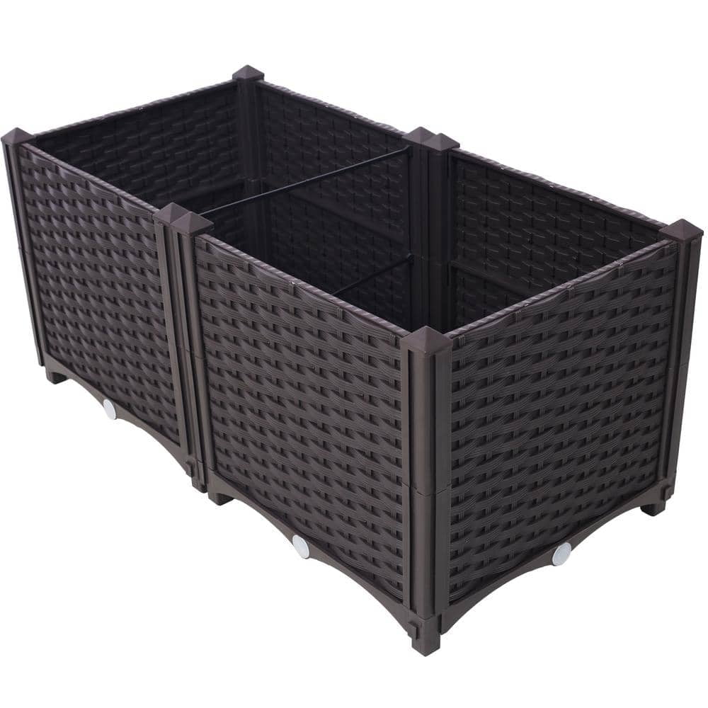 Composite Versatile Deep Polypropylene Raised Garden Bed Planter Boxes ...