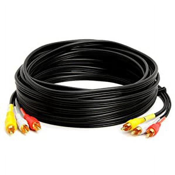 Composite Video Cable With Audio, RCA Plugs, 25 Feet - Walmart.com