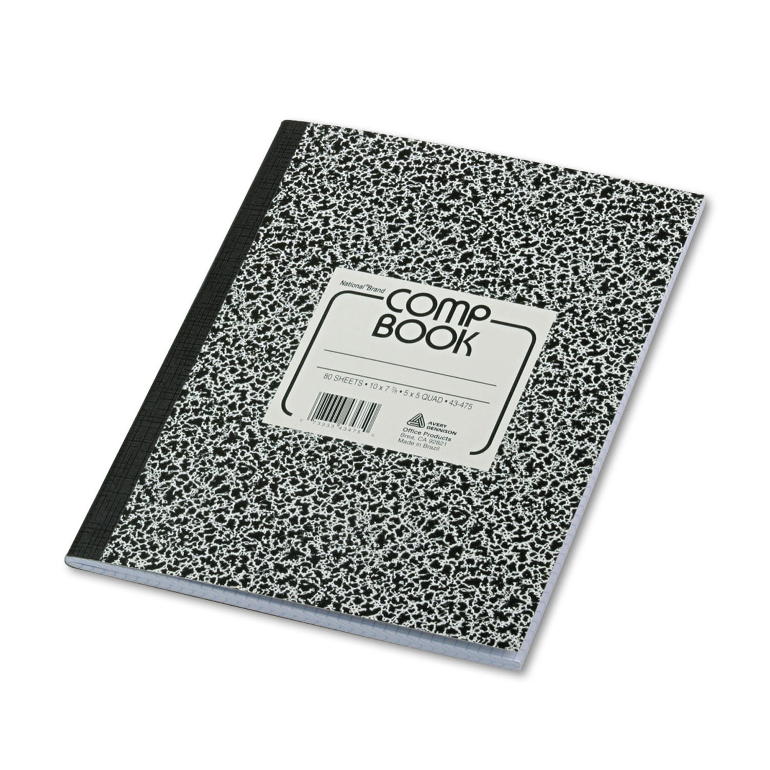 National Composition Book Quadrille Rule 7 7/8 x 10 White 80 Sheets ...