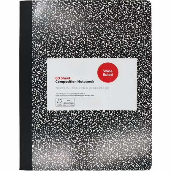 Five Star Composition Book Plus Study App, Wide Ruled, Canvas Design ...