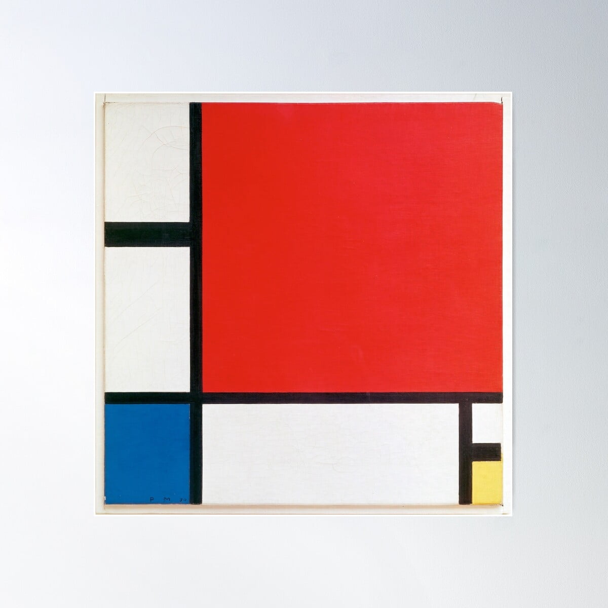 Composition Ii In Red Blue And Yellow By Piet Mondrian (1930) Poster Wall Art, Modern Wall Decor ...