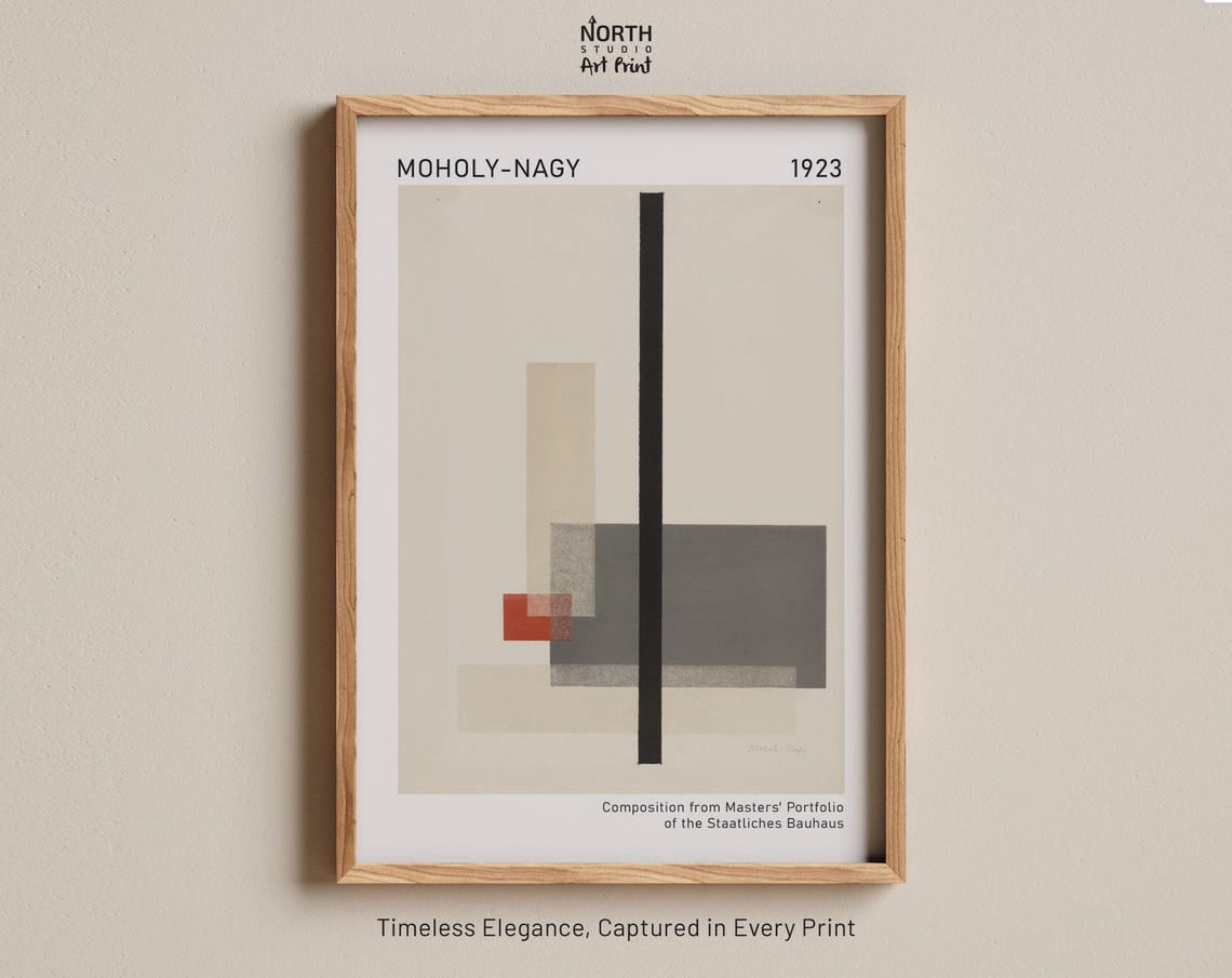 Composition Moholy Nagy Abstract Bauhaus Geometric Minimalist Design ...