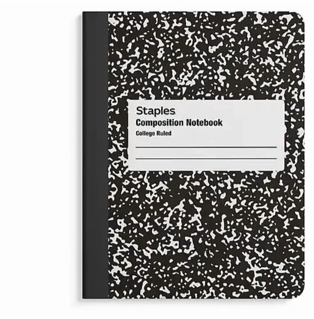 Composition Note Book, 100 Sheets, 9.75" X 7.5", Wide Ruled, Black ...