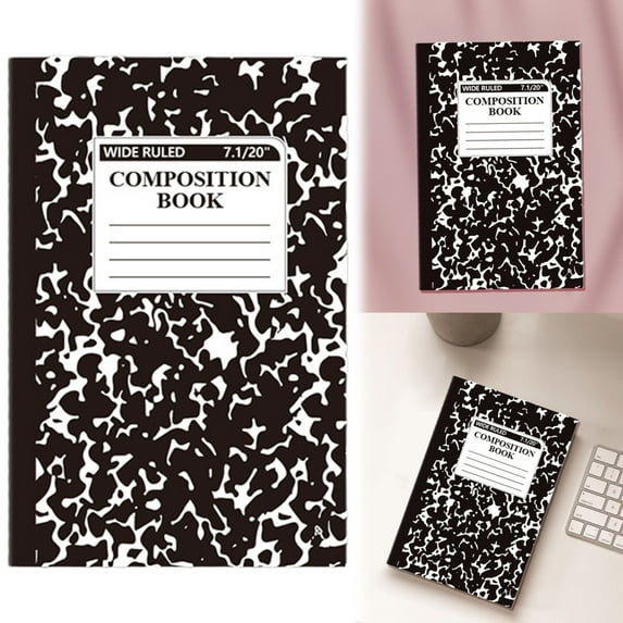 Composition Notebook, 1 Pack, Marble Composition Notebook,Wide Ruled ...