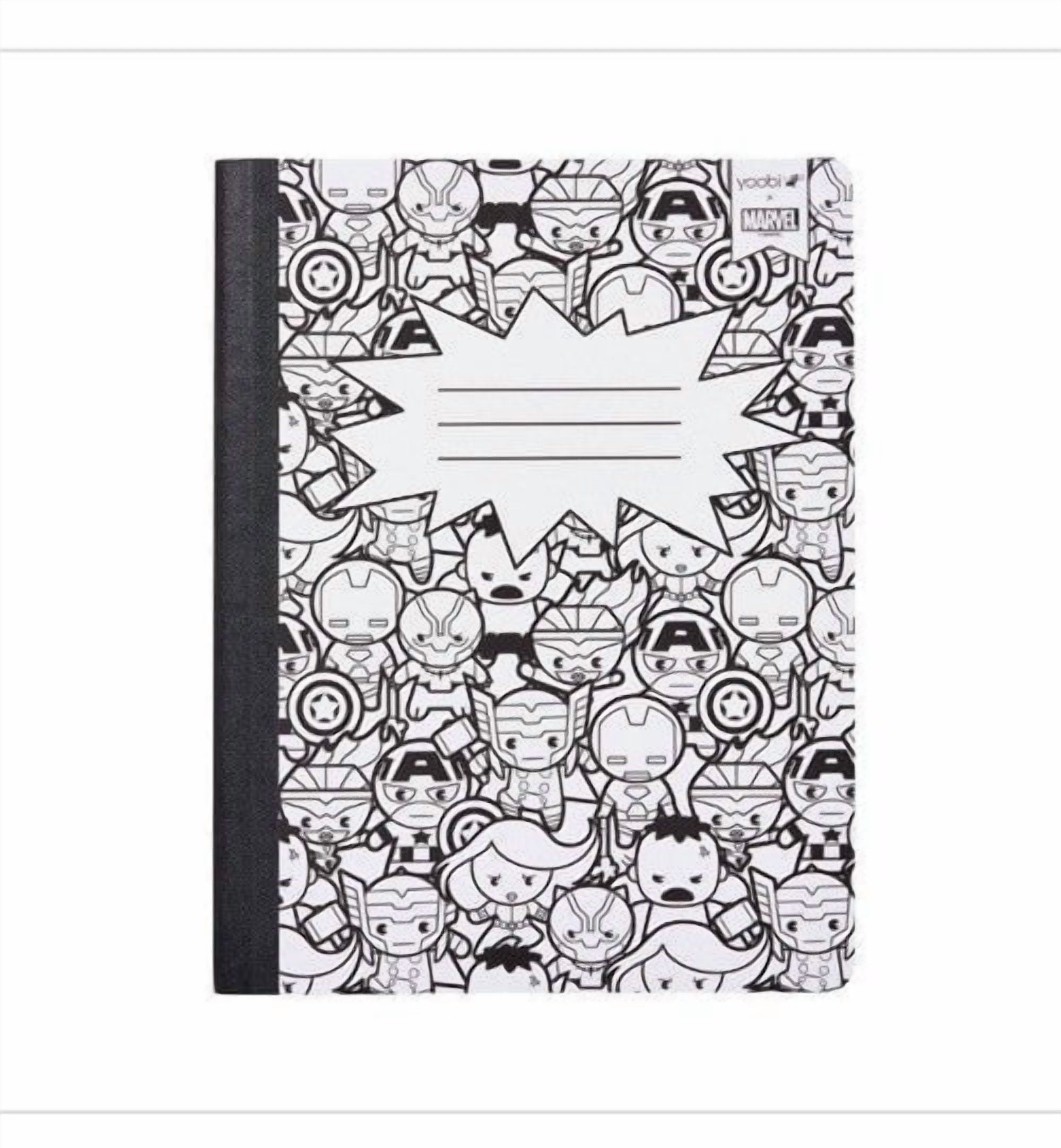 Composition Notebook College Ruled 100 pages BxW Avengers Yoobi ...