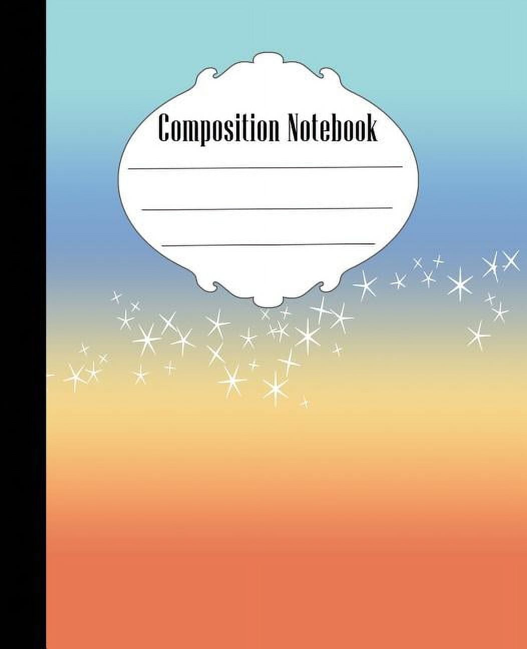 Composition Notebook: Ombre Stars Composition Notebook Wide Ruled 7.5 x ...