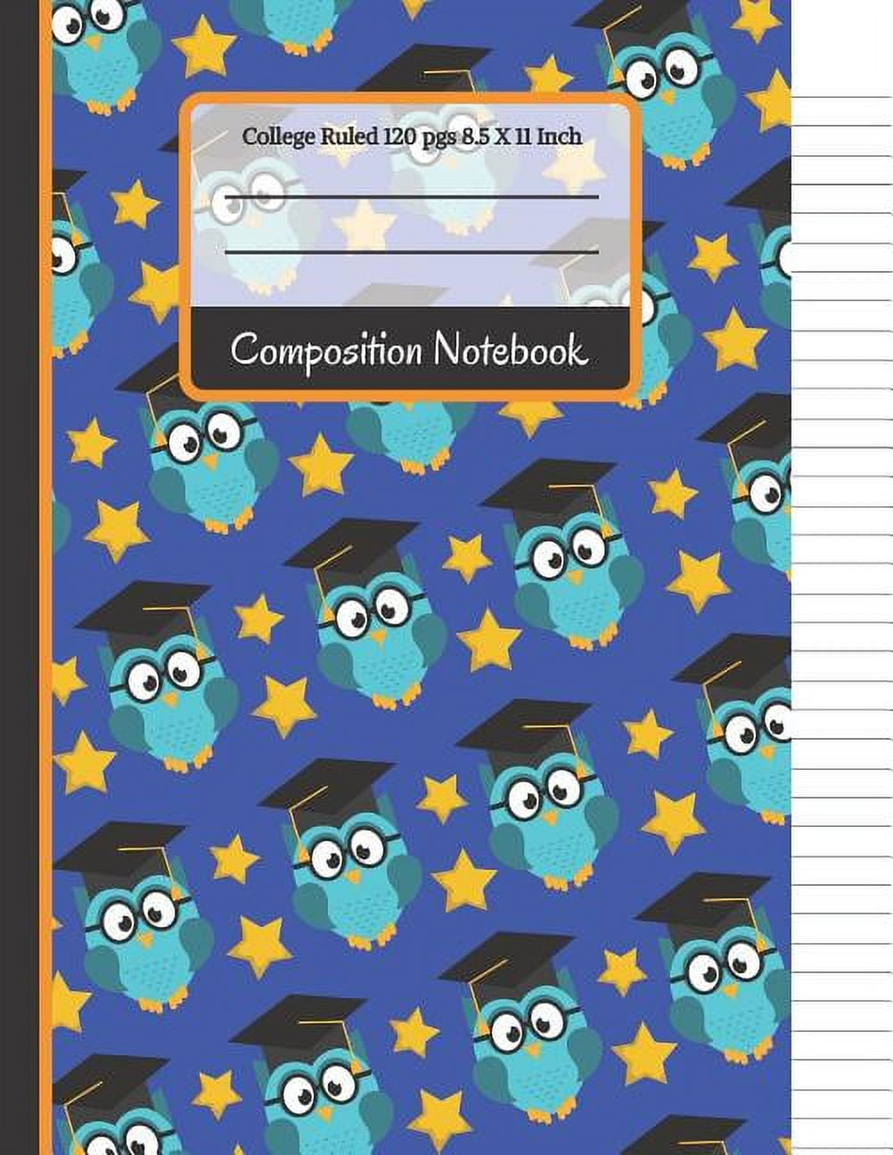 Composition Notebook: Owls & Stars College Ruled Notebook for Boys ...