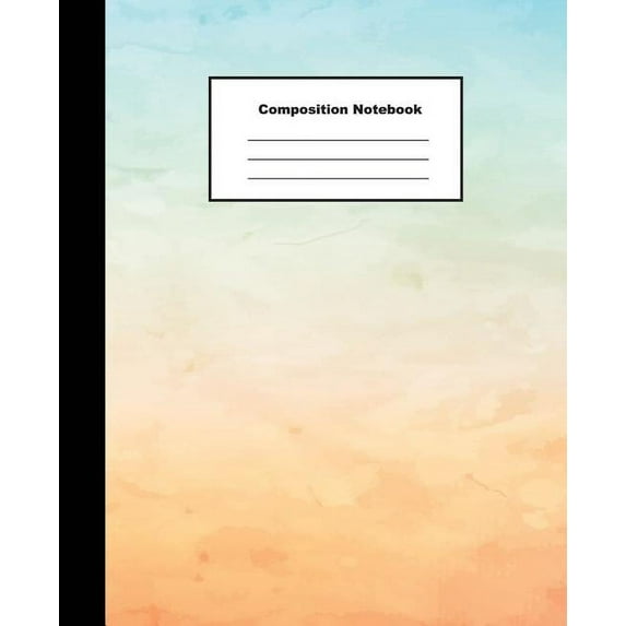 Composition Notebook : Perfect Grunge Water Colour Background Wide ...