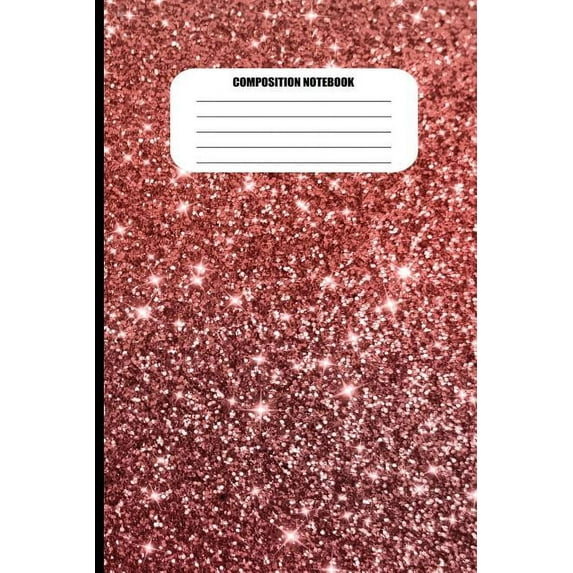 Composition Notebook: Red Sparkly Abstract Design (100 Pages, College ...
