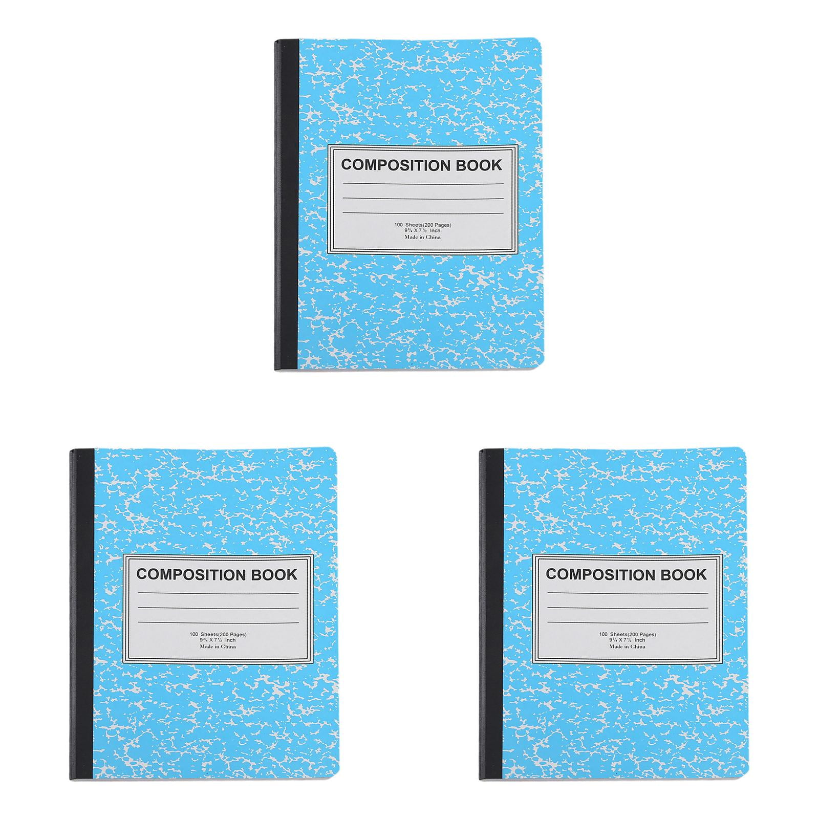 Composition Notebook Wide Ruled (3 Pack) Hard Cover Marble Composition ...