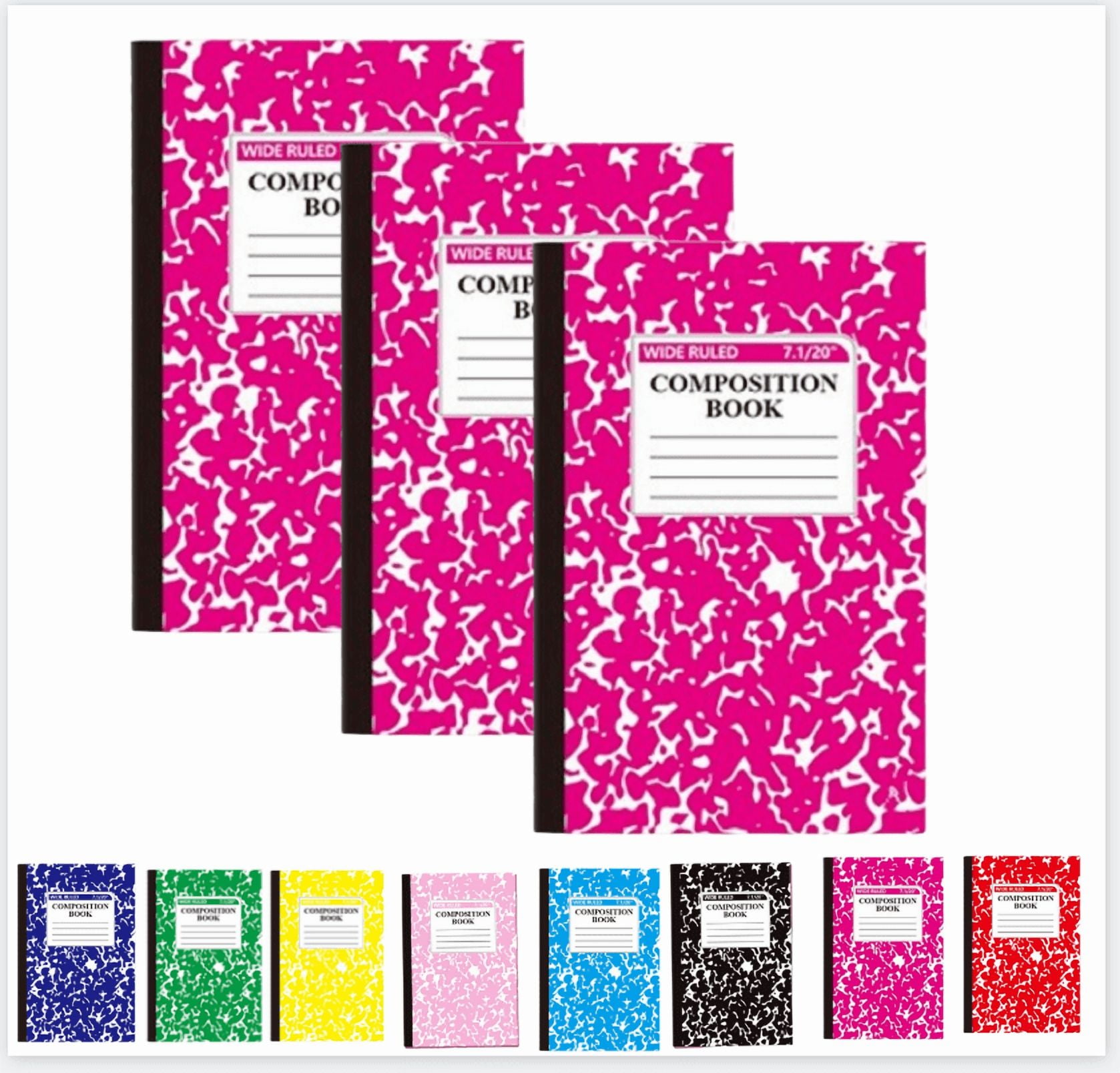 2025 Composition Notebook, Wide Ruled Composition Books, 30 Sheets/60 ...