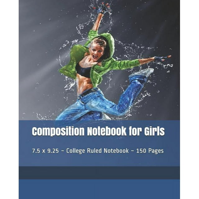 Composition Notebook for Girls: 7.5 x 9.25 Inch Size College Ruled ...