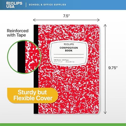 Composition Notebooks, (24 Pack), Wide Ruled Composition Notebook ...