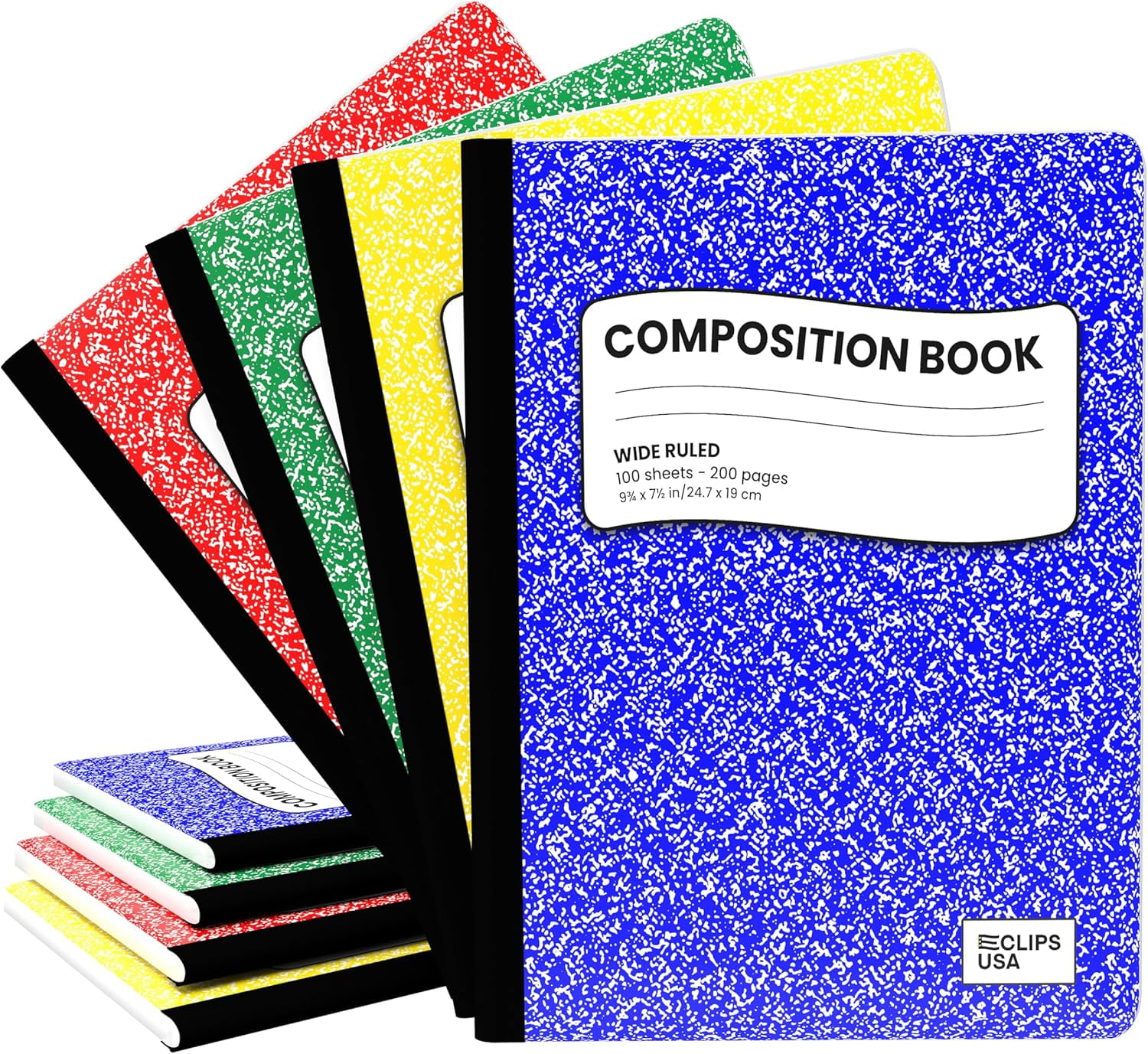 Composition Notebooks, (Assorted Colors), Wide Ruled Composition ...
