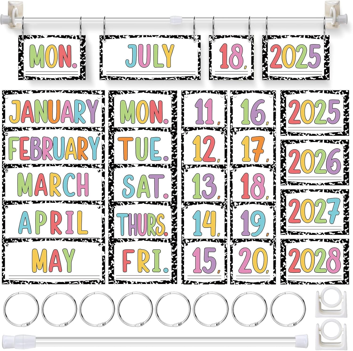 Composition Notebooks Calendar Bulletin Board Set Classroom Bulletin ...