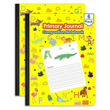 Primary Composition Book, 1/2" Ruled with Picture Story Space, Yellow ...