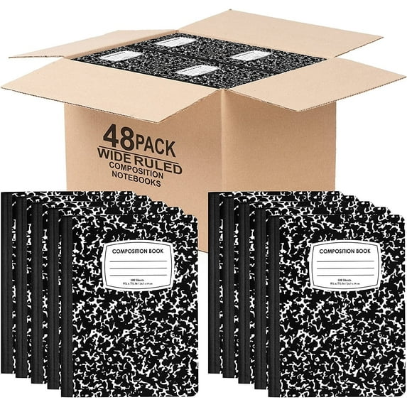 Composition Notebooks, Wide Ruled Composition Notebook, Hard Cover ...