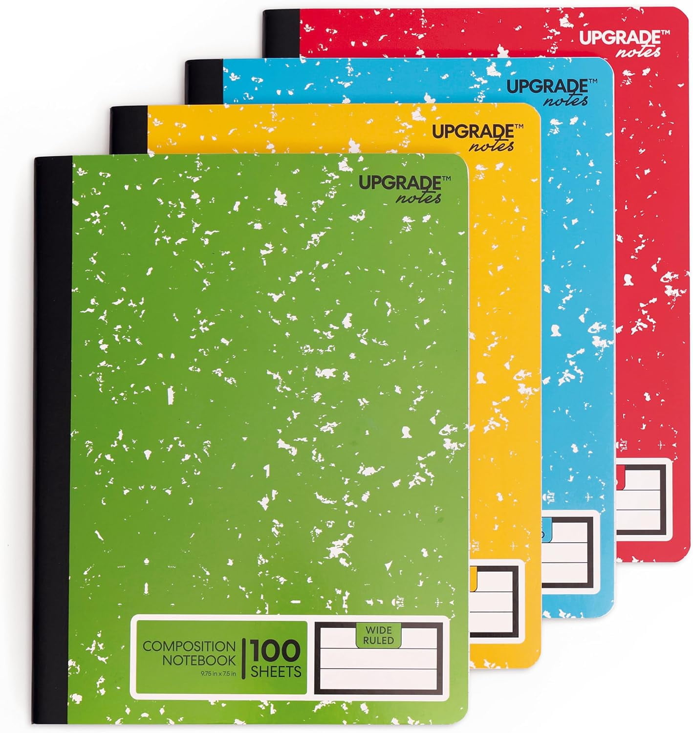 Composition Notebooks, Wide-Ruled Paper, Resists Ink Bleed-Through, 100 ...