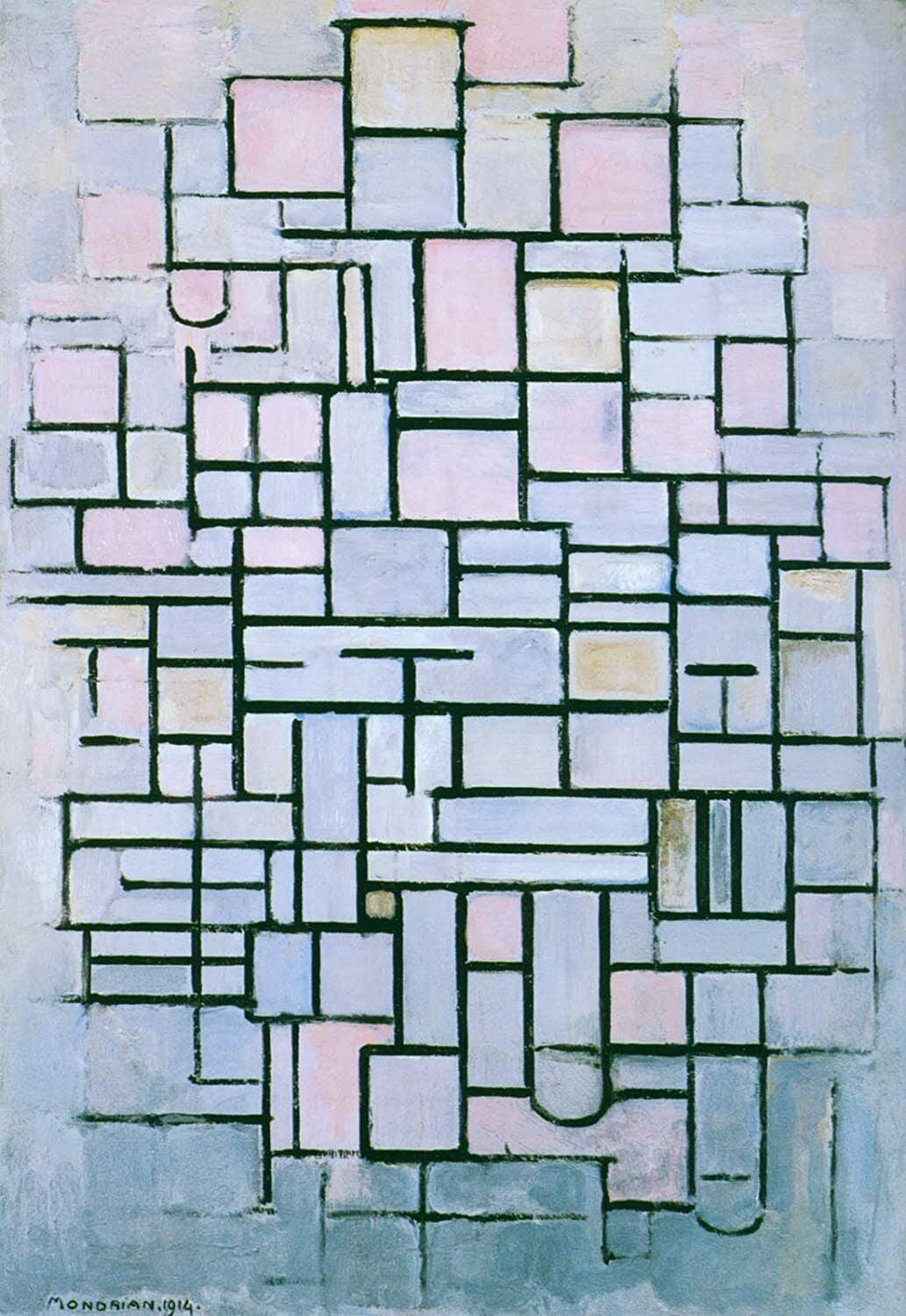 Composition Number 6-Mondrian - CANVAS OR FINE PRINT WALL ART - Walmart.com