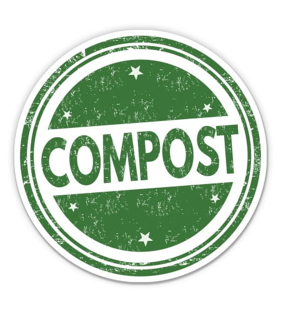 Compost - 3" Vinyl Sticker - For Car Laptop Water Bottle Phone ...