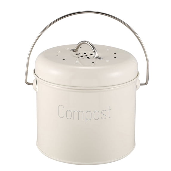 Compost Bin 3L - Stainless Steel Kitchen Composter for Food Waste Coal ...