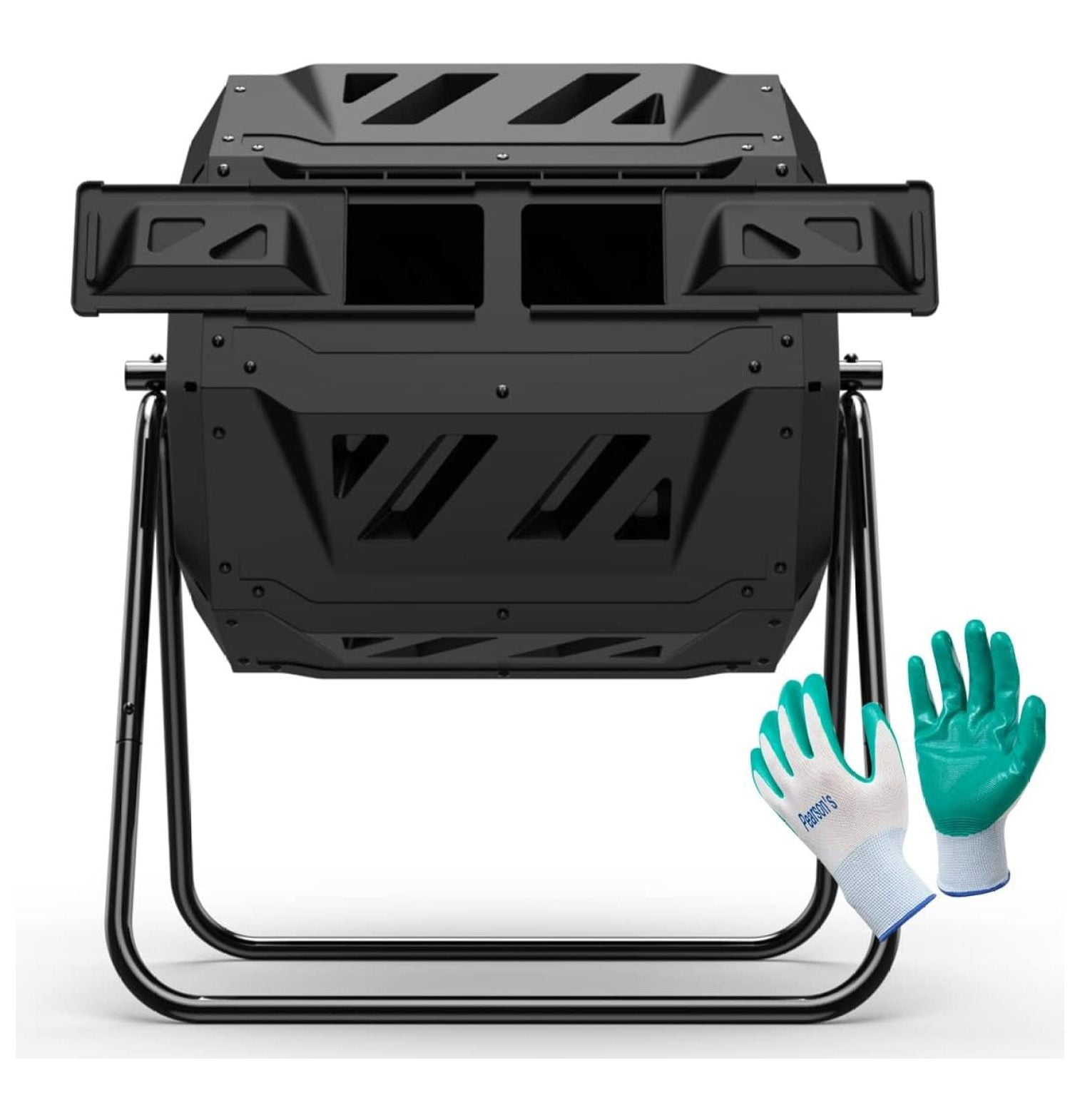 Compost Bin Composter Dual Chamber 43 Gallon (Bundled with Pearson's ...