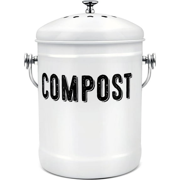 Compost Bin Kitchen, Countertop Compost Bin with Lid Use for Kitchen ...