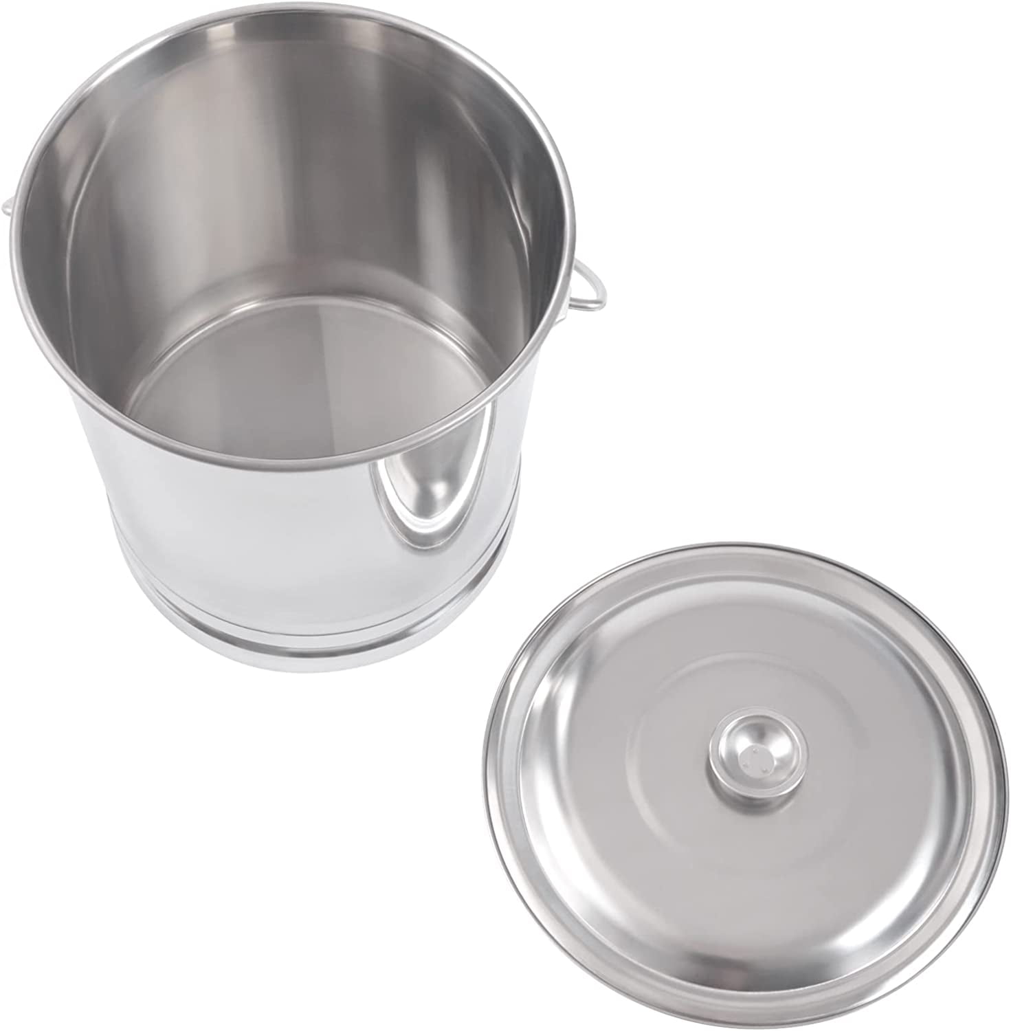Compost Bin Metal Compost Bucket, Stainless Steel Bucket Milk Pail with ...