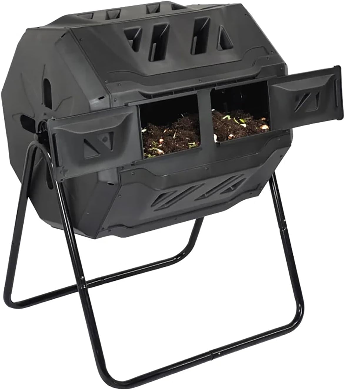Compost Bin, Outdoor Composter, 43 Gallon Heavy-Duty Outdoor Dual ...