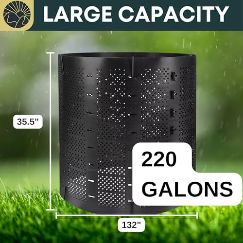 Compost Bins Compost Bin Composter Easy Assembling Large Capacity Yard ...