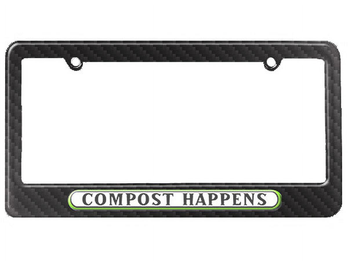 Compost Happens - Gardening Poop Recycle Funny License Plate Frame ...