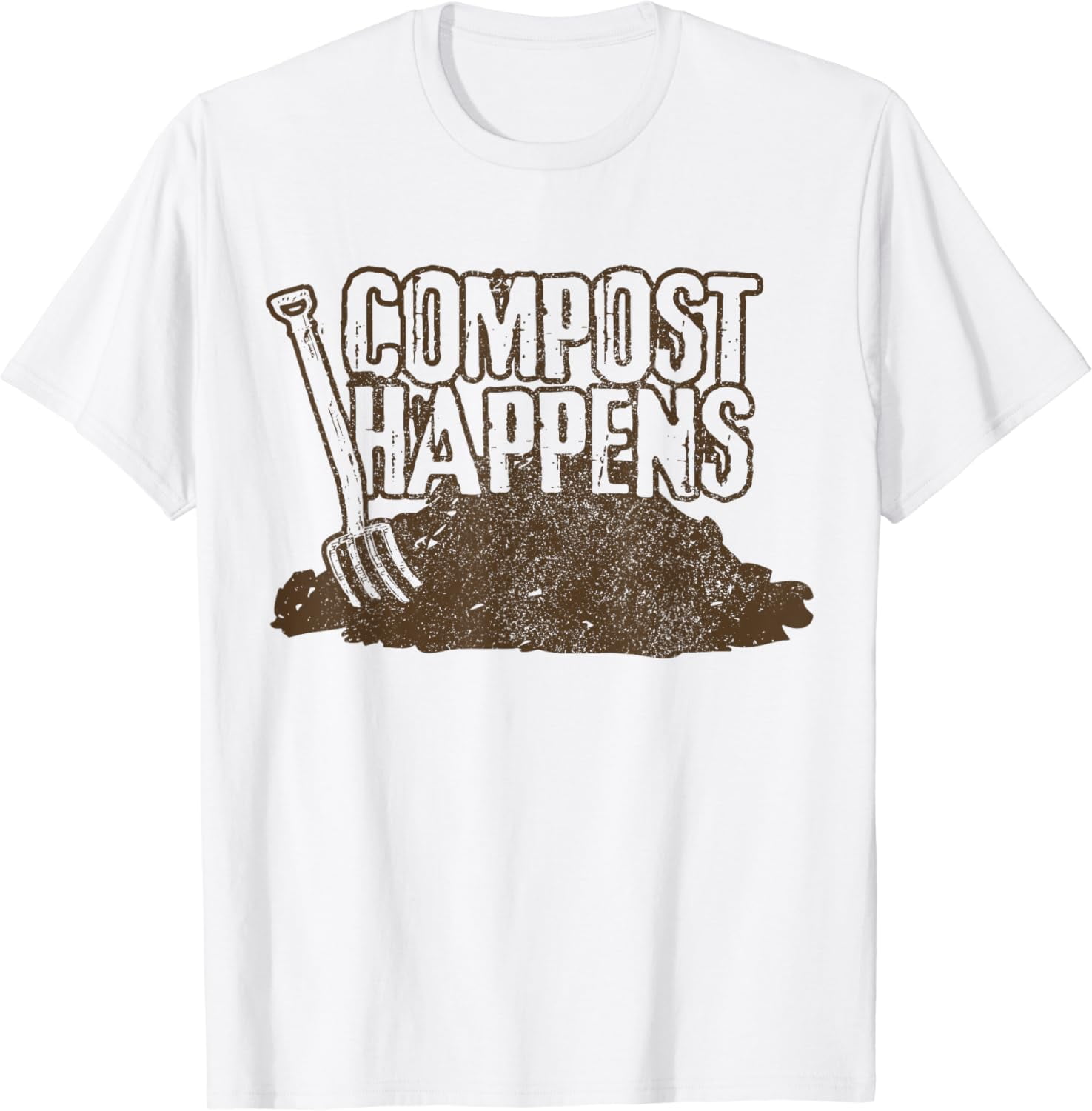 Compost Happens Gardening Vegetable Garden Funny Gardener T-Shirt ...