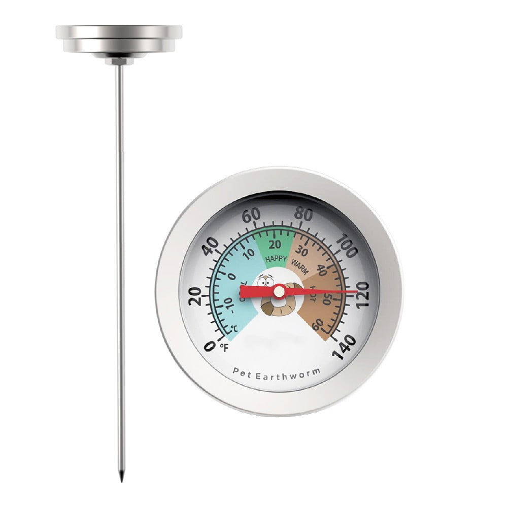 Compost Soil Tester Meter Probe Stainless Steel Thermometer Temperature ...