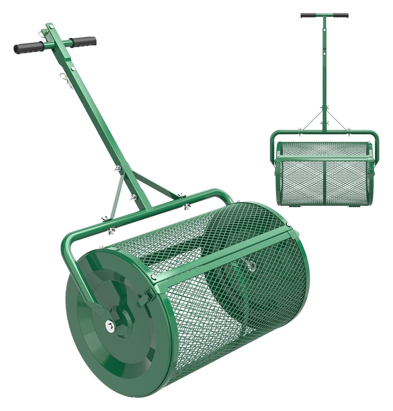 Compost Spreader, 24" Upgraded Peat Moss Spreader with 3 Heights, Top ...