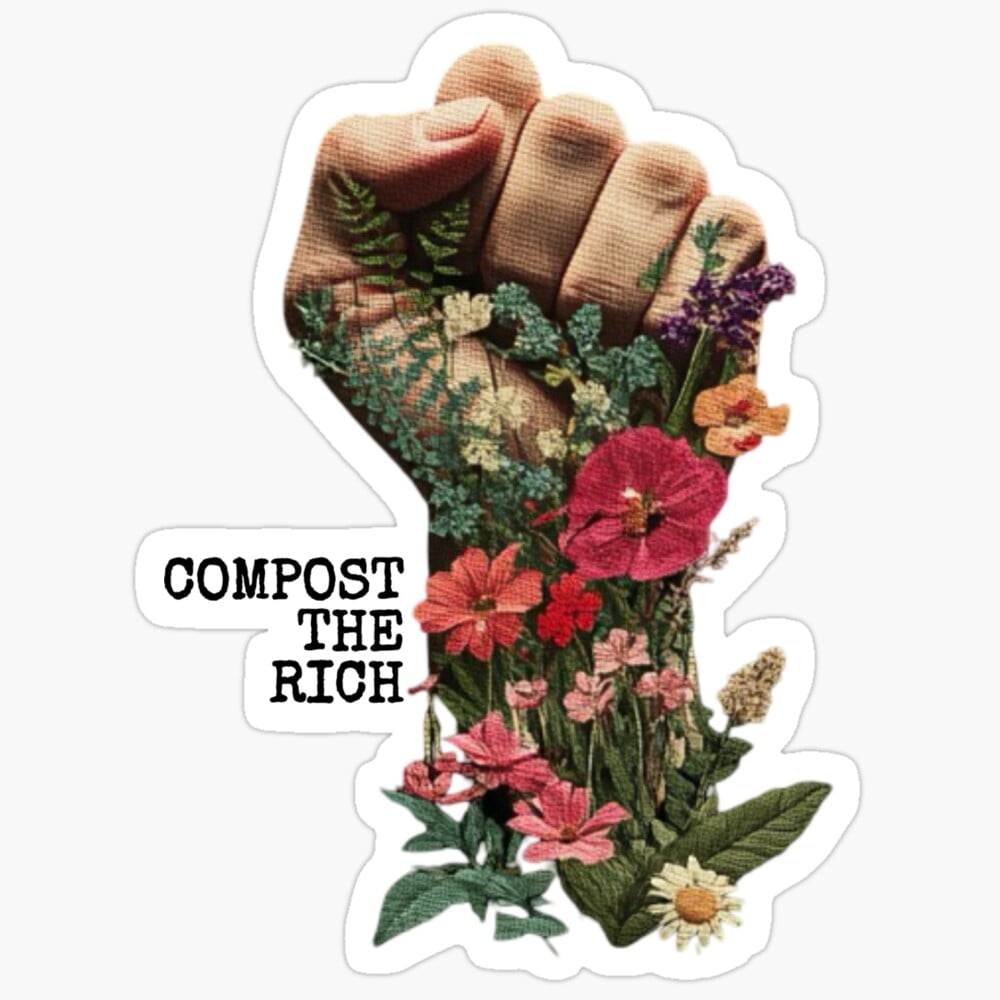 Compost The Rich Stickerphone Decal Water Bottle Stickers, Vinyl ...