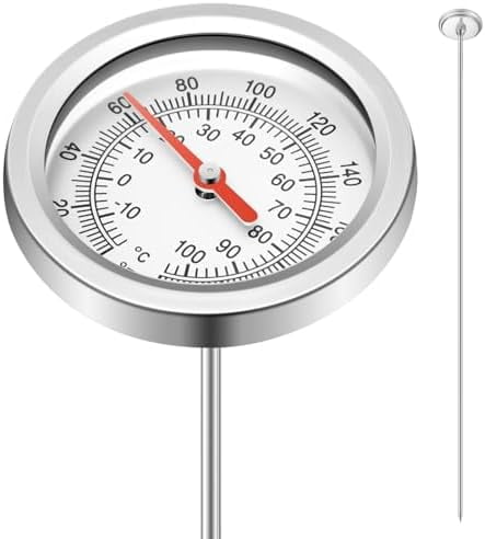 Compost Thermometer 39.4 Inch Stem Composting Soil Thermometer ...