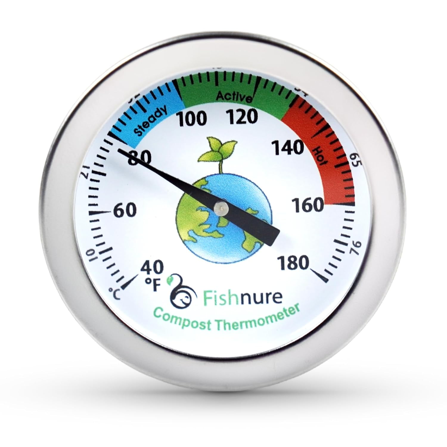 Compost Thermometer, Thermometer Probe for Composting Bin Heaps, Soil ...
