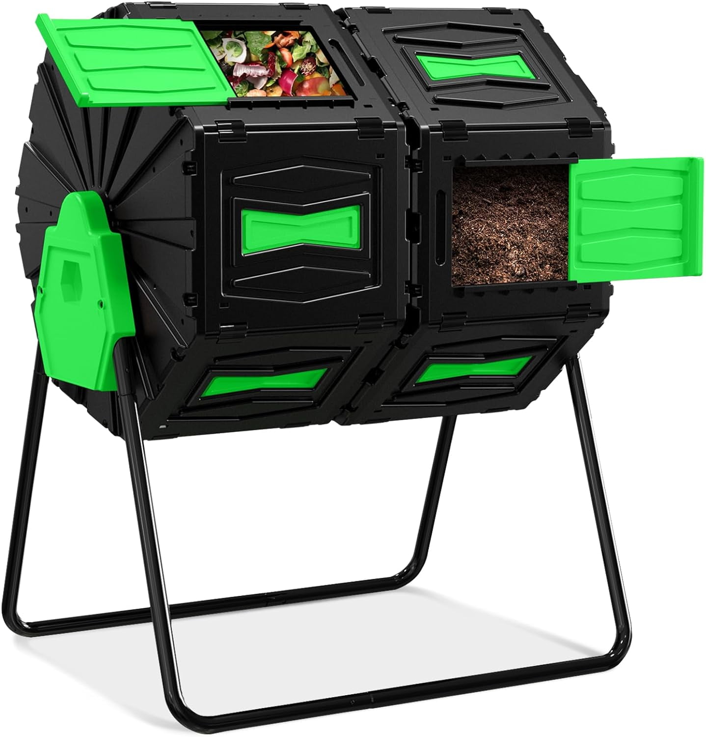 Compost Tumbler, Easy Assemble & Efficient Outdoor Compost Bin, Large ...
