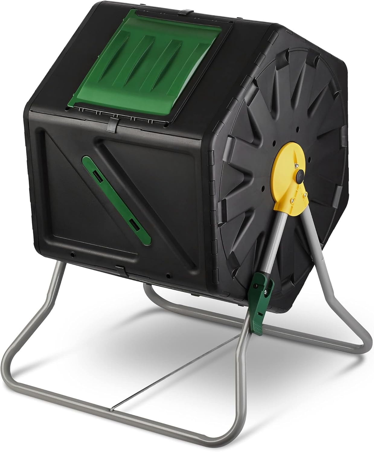 Compost Tumbler Single Chamber – Easy-Turn Composter Tumbler Outdoor ...
