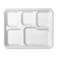 5-Compartment School Trays | Tree-Less™ Compostable Molded Fiber ...